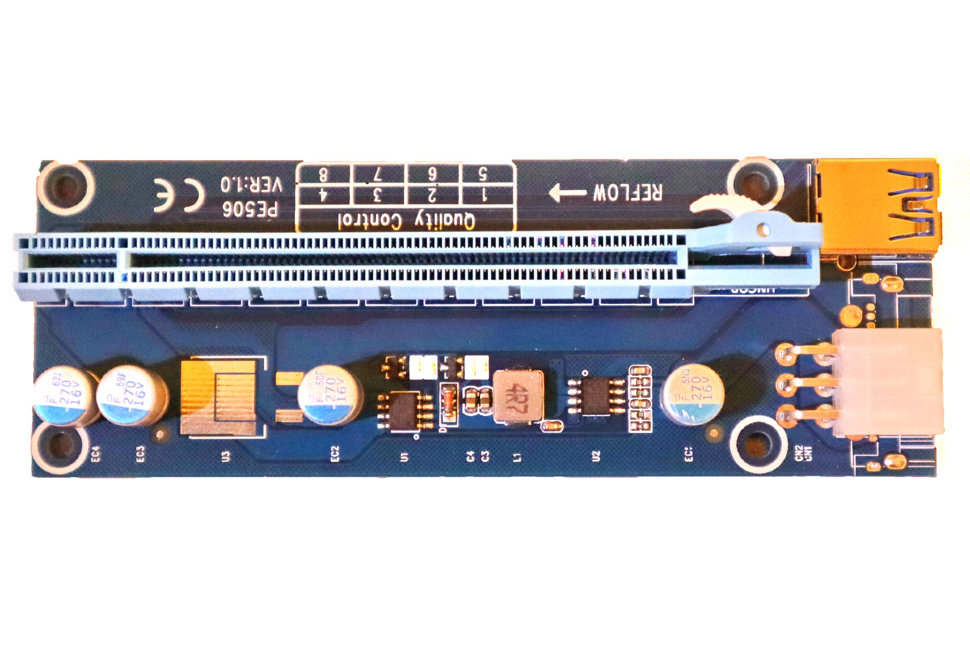 Купить USB pci райзер 6 пин 006c для видеокарт в Москве