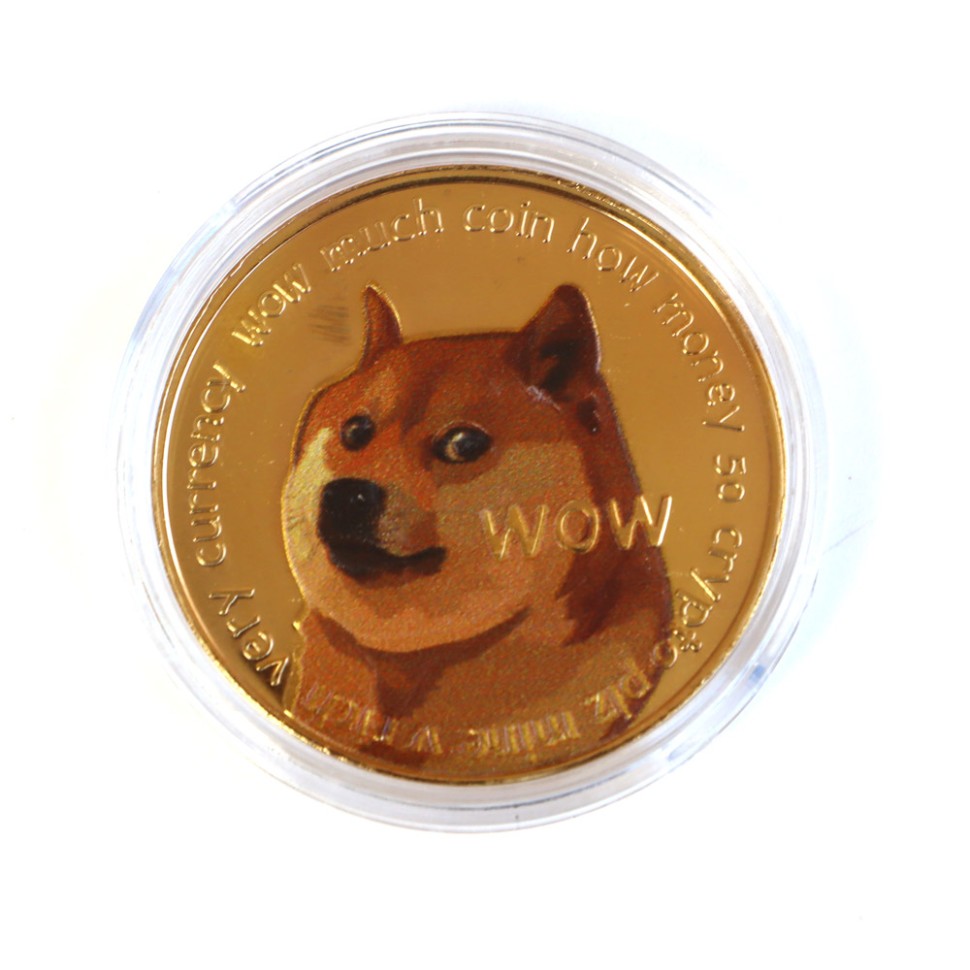 Монета Dogecoin Gold сувенирная купить в Москве